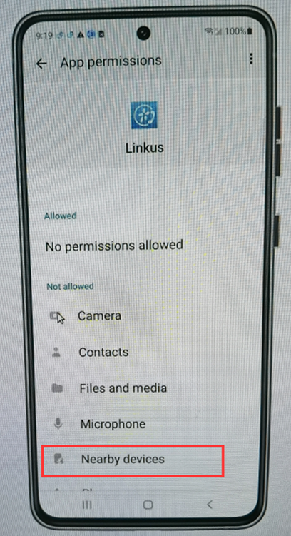 Why gets 'To use the app, give the app permission' when use Linkus ...