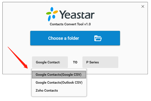 Contacts Convert Tool – Yeastar Support