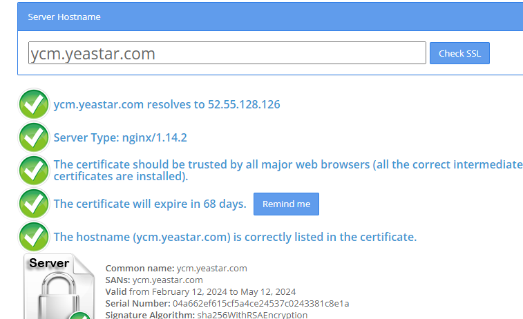 How to Get the Full Certificate Chain for YCM Portal and Valid ...