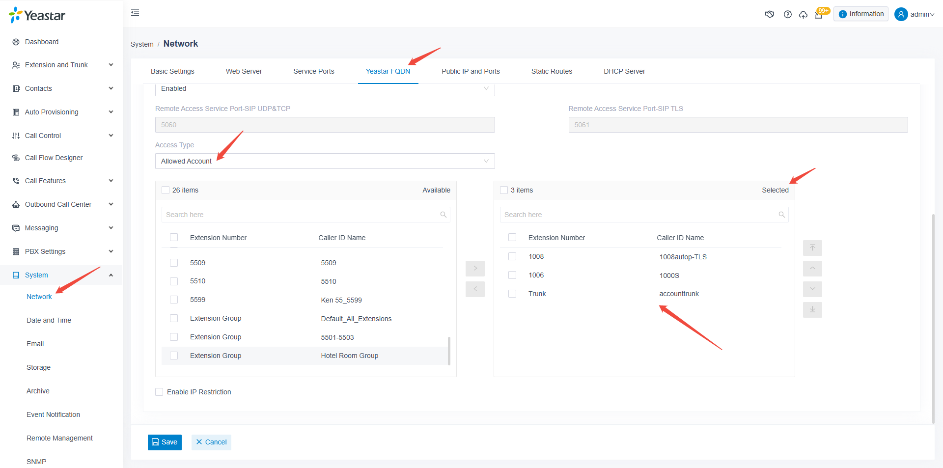 How to register Yeastar gateway to a Yeastar P series PBX via FQDN using the TLS protocol ...